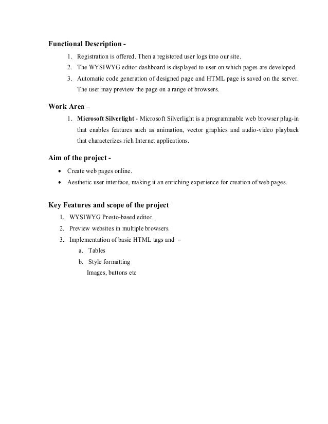 Web Development On Web Project Report Web Development On Web Project Report