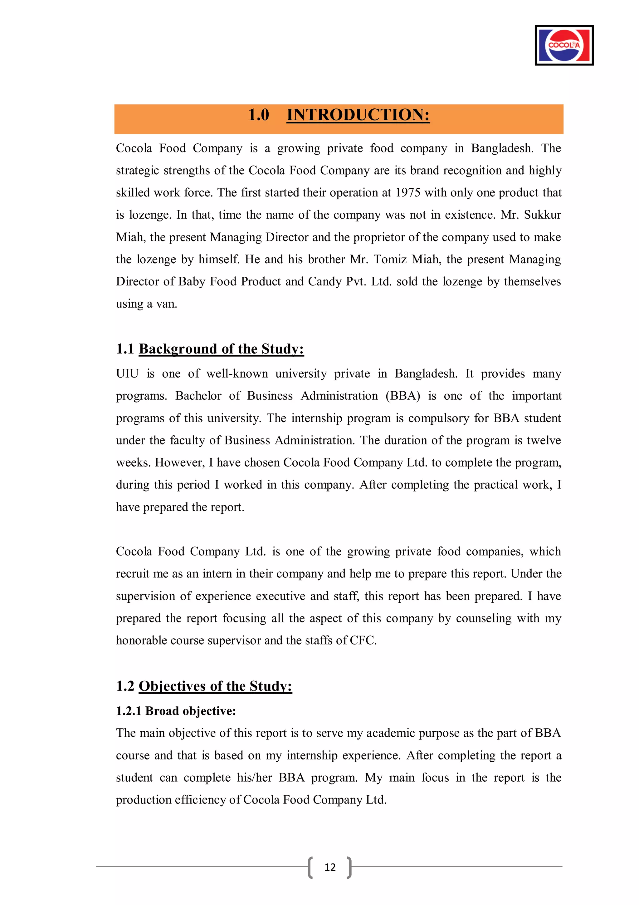 Internship Report BBA | PDF