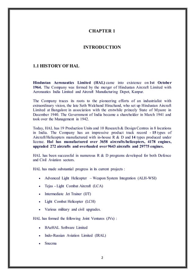 HAL training report | DOCX | Air Travel | Travel Type