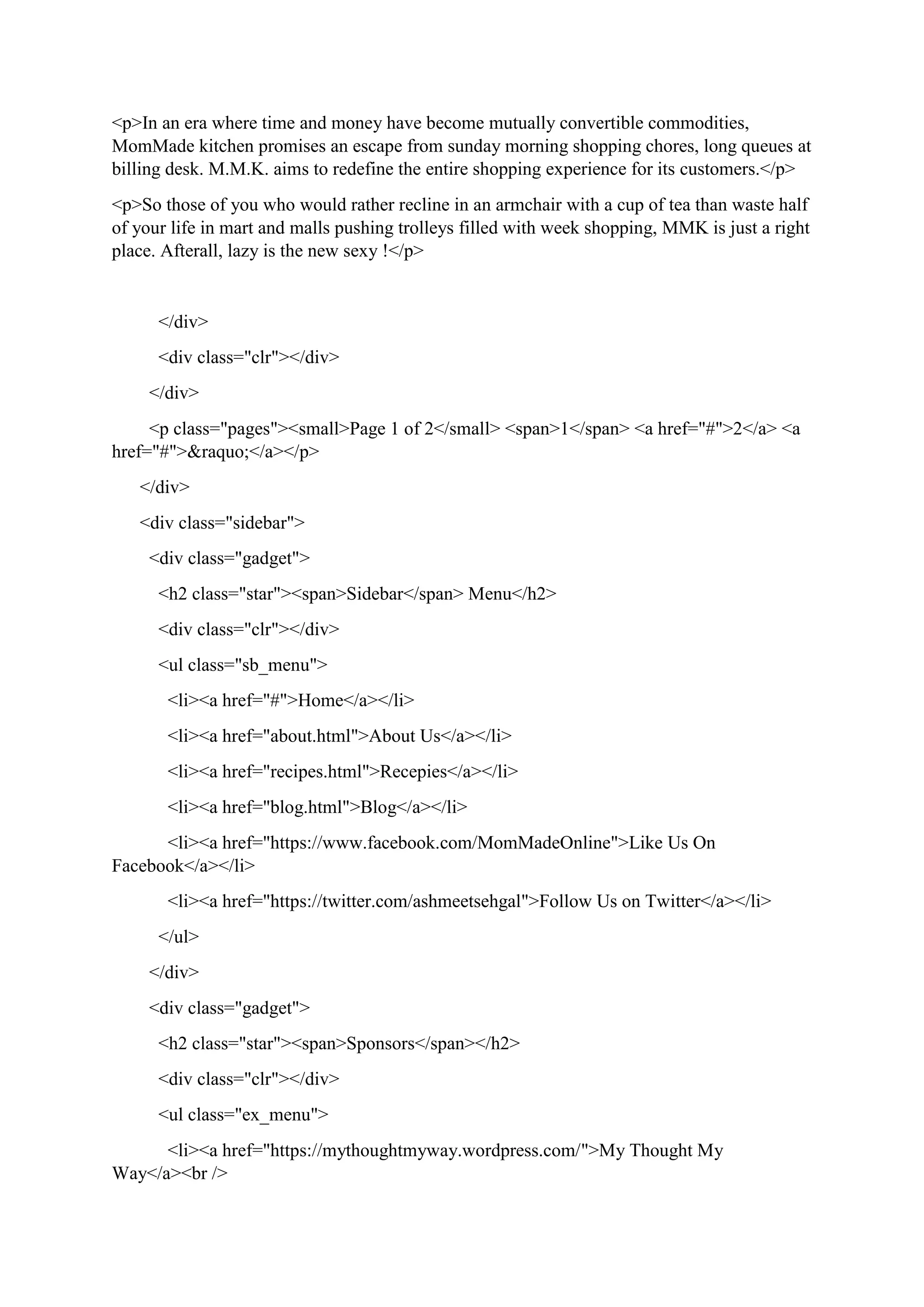 Project Report on Grocery Store Website | PDF