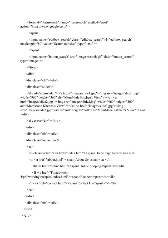 Project Report on Grocery Store Website | PDF