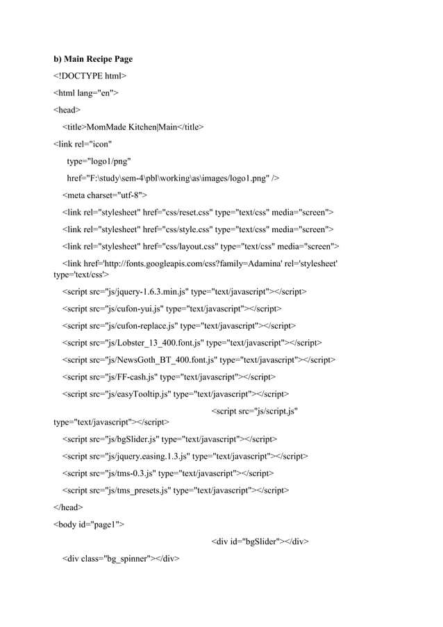 Project Report on Grocery Store Website | PDF