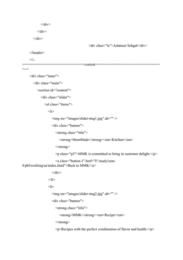 Project Report on Grocery Store Website | PDF