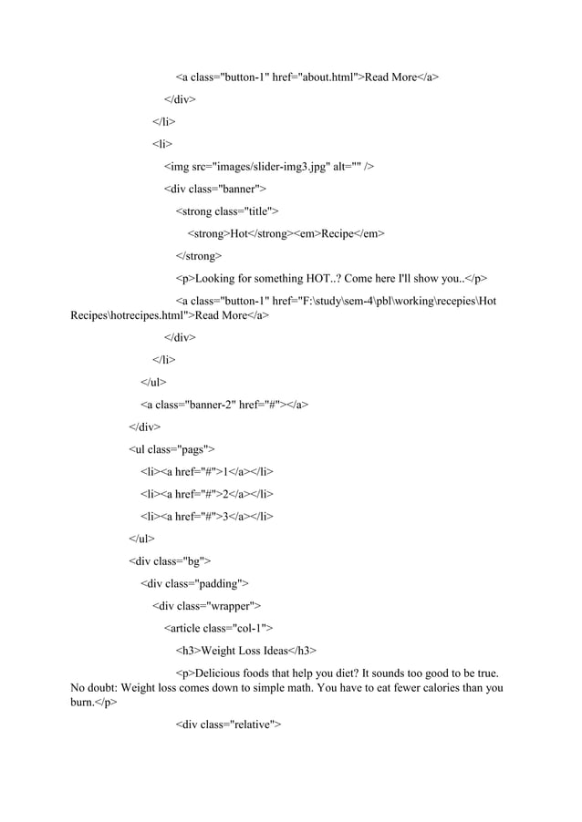 Project Report on Grocery Store Website | PDF