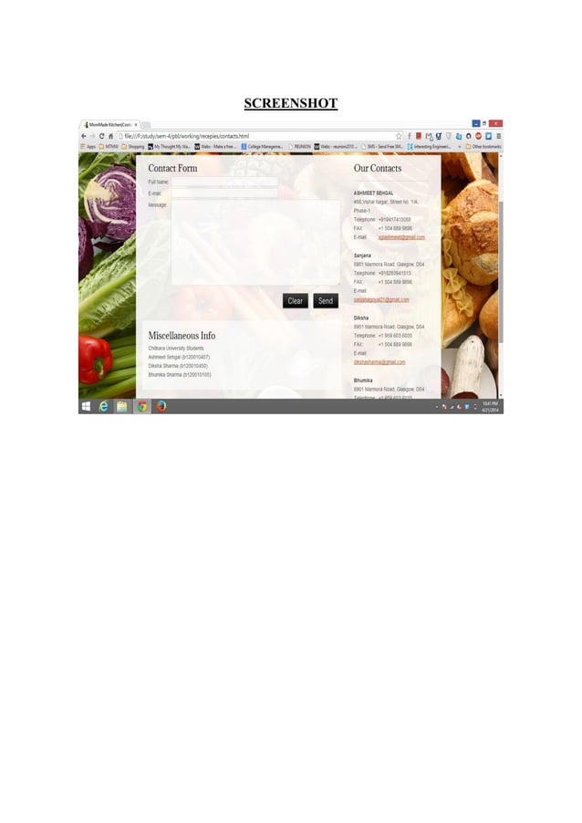 Project Report on Grocery Store Website | PDF
