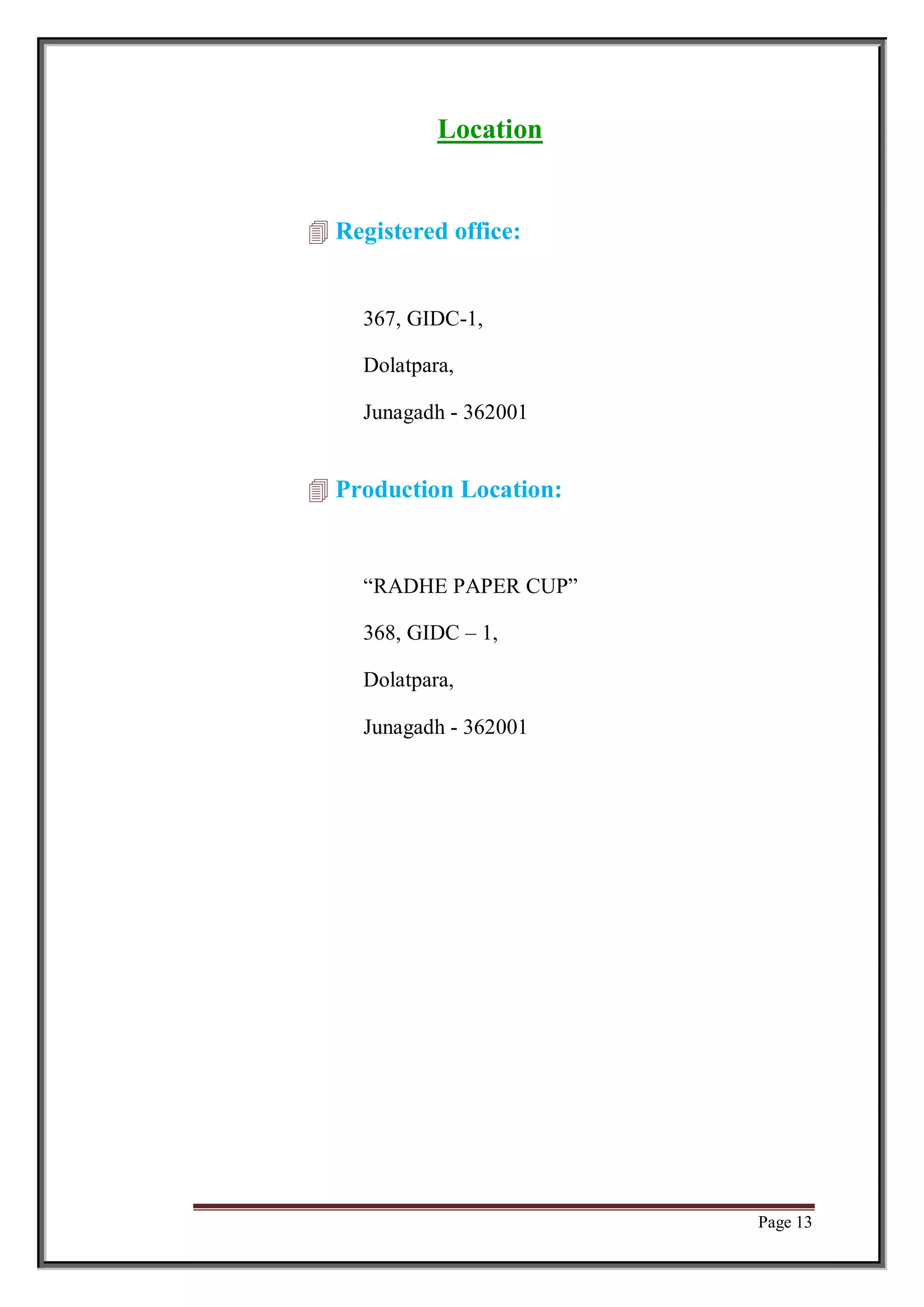 PRODUCT PROJECT REPORT | PDF