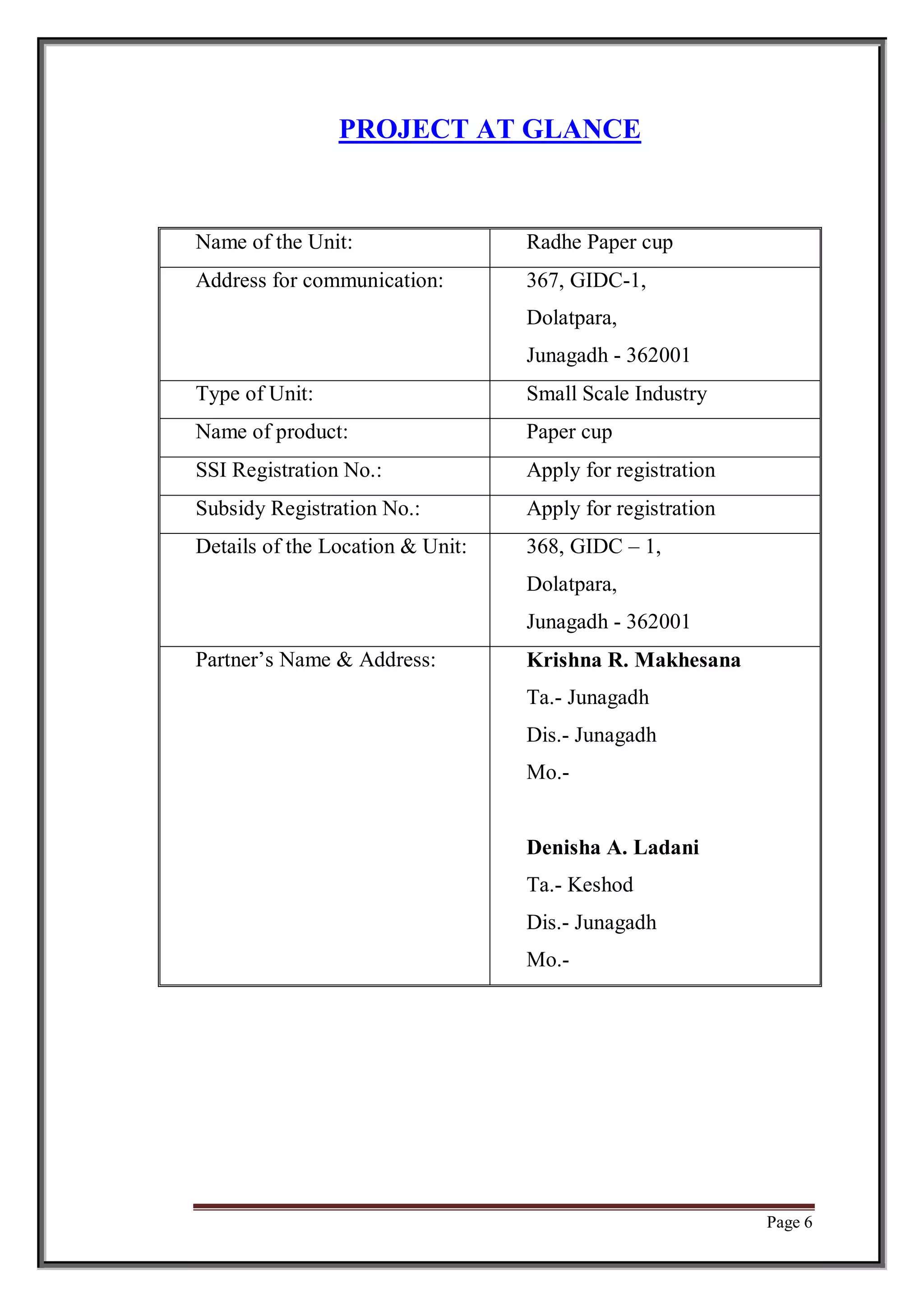 PRODUCT PROJECT REPORT | PDF