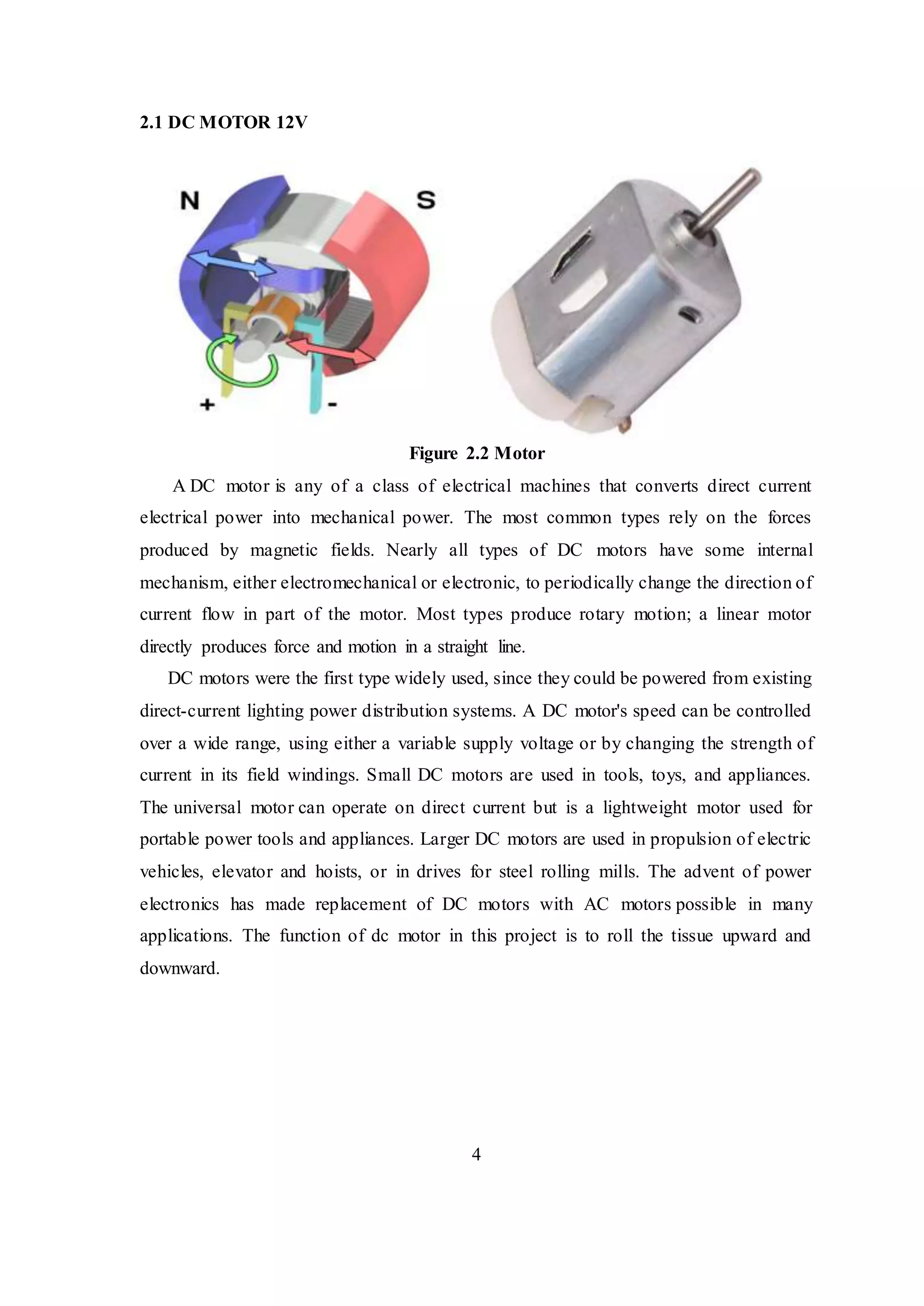 Full report Final Year Project ( SMART TISSUE DISPENSER) | DOCX