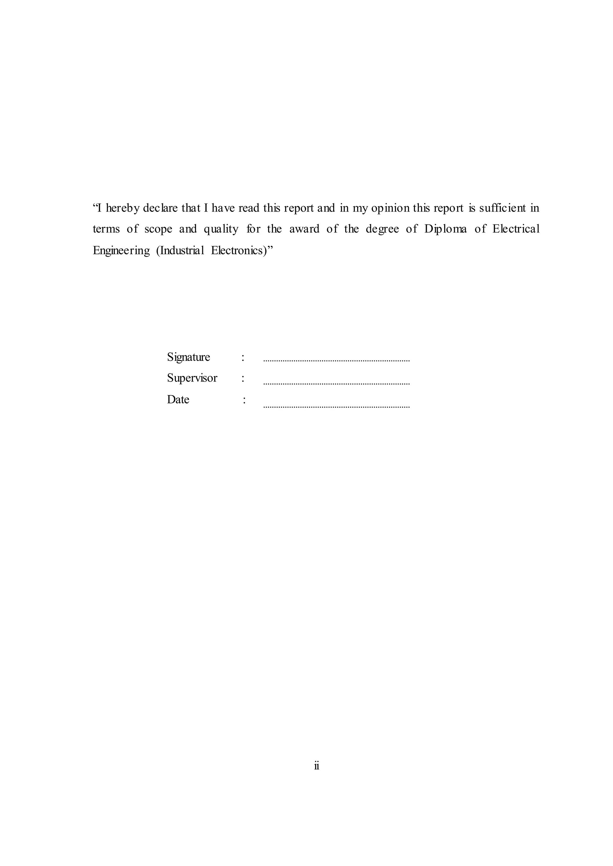 Full report Final Year Project ( SMART TISSUE DISPENSER) | DOCX