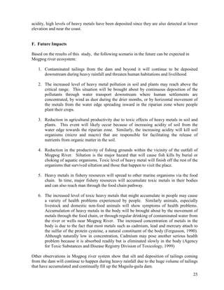 Assessment of the effects of Acid Mine Drainage on Mogpog River ...