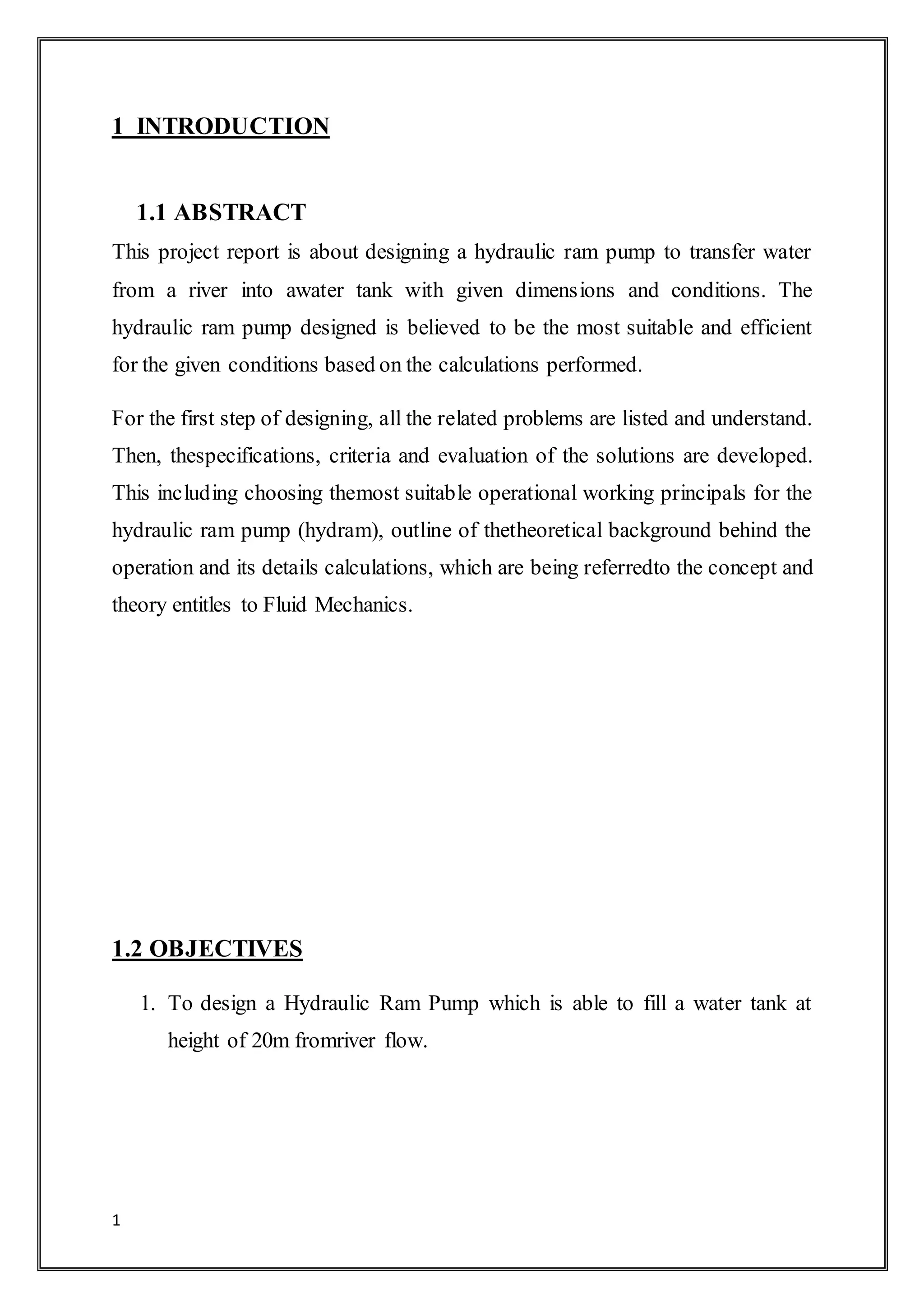 Full report of hydraulic ramp pump | DOCX