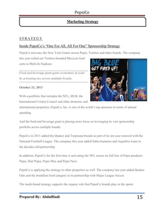 PepsiCo Full Report | PDF