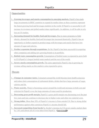 PepsiCo Full Report | PDF