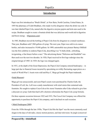 PepsiCo Full Report | PDF