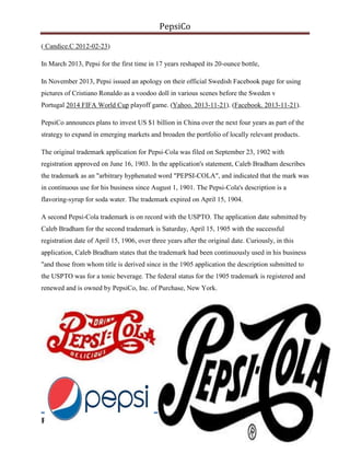 PepsiCo Full Report | PDF