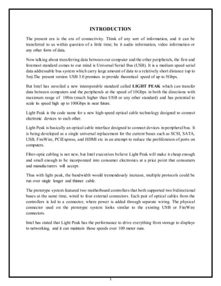 Full report on light peak technology | DOCX