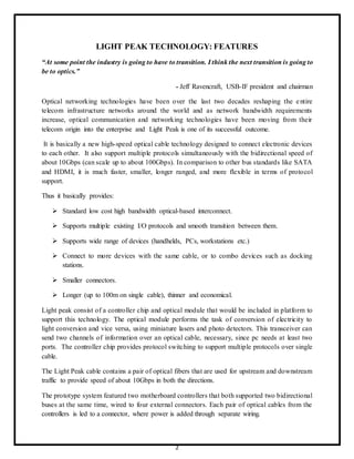 Full report on light peak technology | DOCX