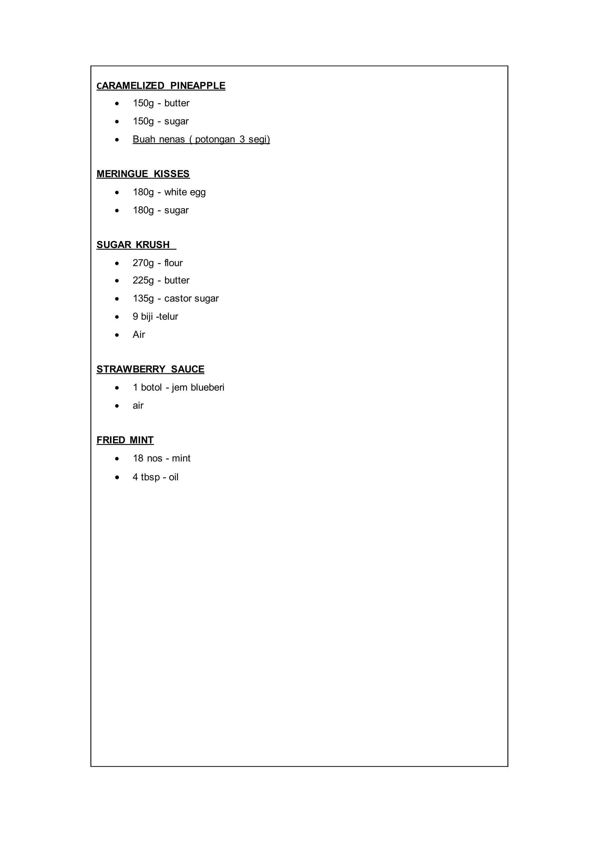 Full resepi standard (american service) | DOCX
