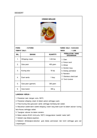 Full resepi standard (american service) | PDF