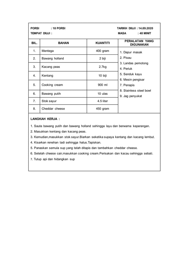 Full resepi standard (american service) | PDF