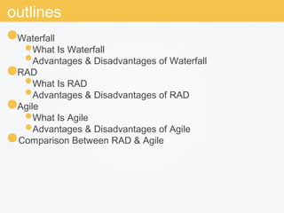 Software Development Model - Waterfall, RAD & Agile | PPT | Web ...