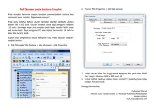 Full screen pada lectora | PPT