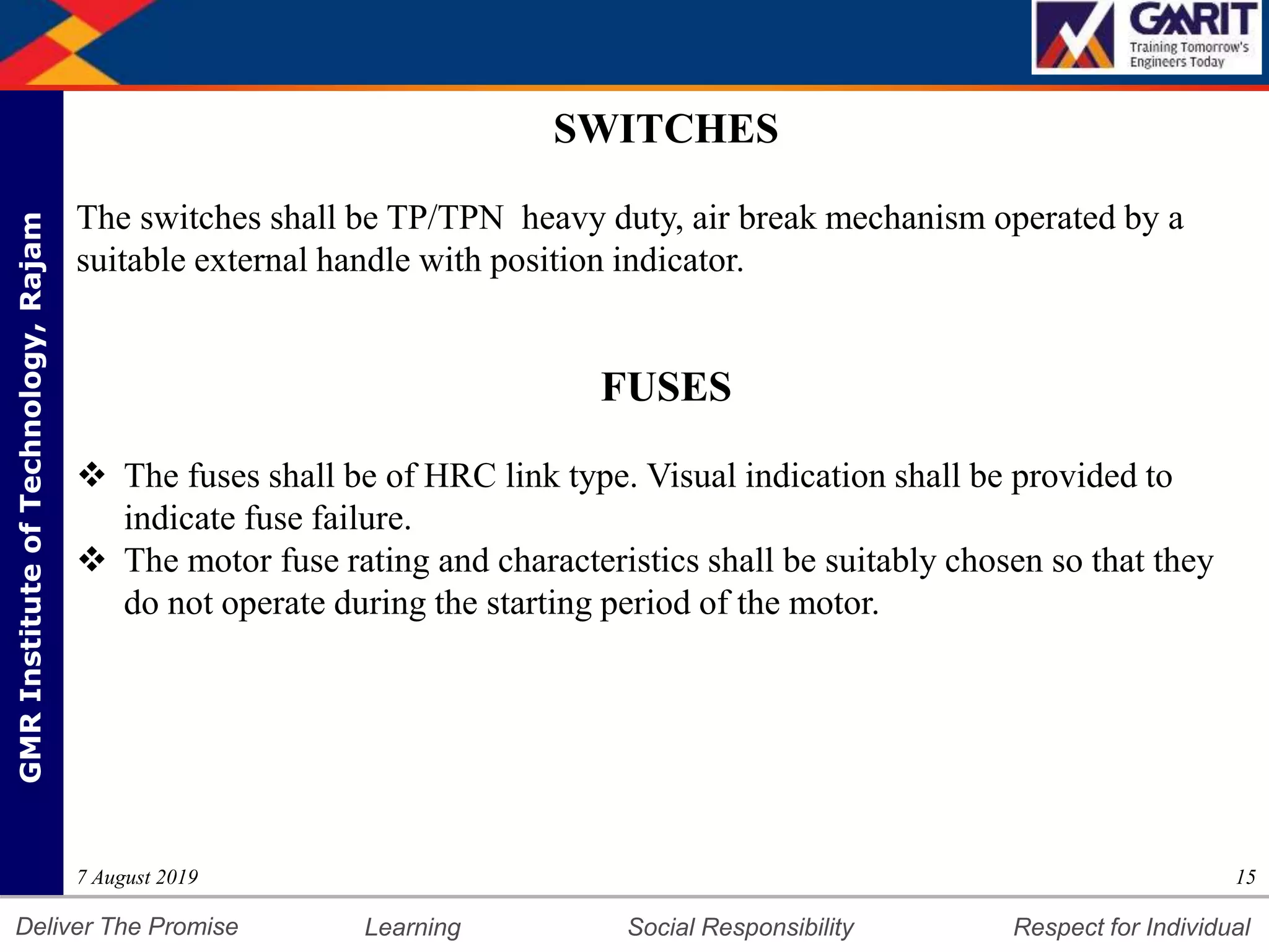 HT and LT SWITCHGEAR | PPTX