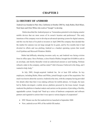 Seminar Report on Android OS | PDF