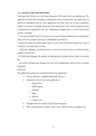 Seminar Report on Android OS | PDF