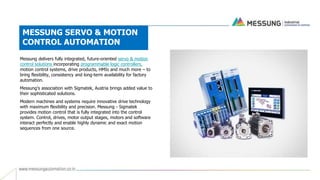 FULL SPEED AHEAD WITH MESSUNG SERVO & MOTION CONTROL AUTOMATION | PPTX | Robotics | Technology ...