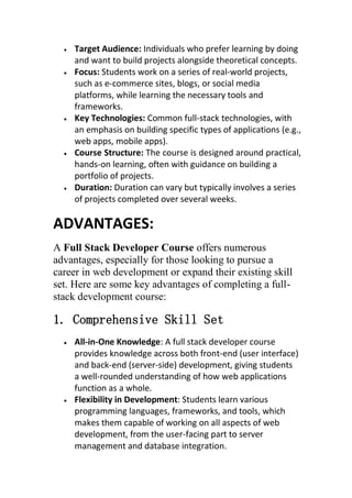 "Comprehensive Full Stack Developer Training: Master Web Development ...