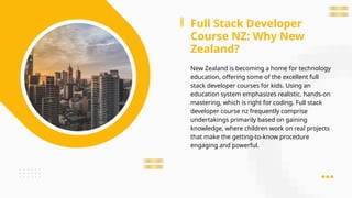 Full Stack Developer Course for Kids and Its Benefits | PPTX