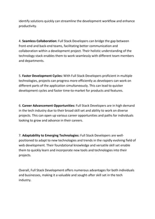 Full Stack Developer Couse in Chandigarh.pdf | Web Development | Internet