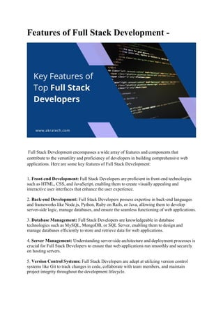 Full Stack Developer Couse in Chandigarh.pdf | Web Development | Internet