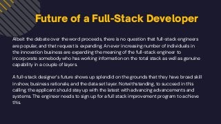 Why is the demand for Full Stack Developers increasing? | PPT