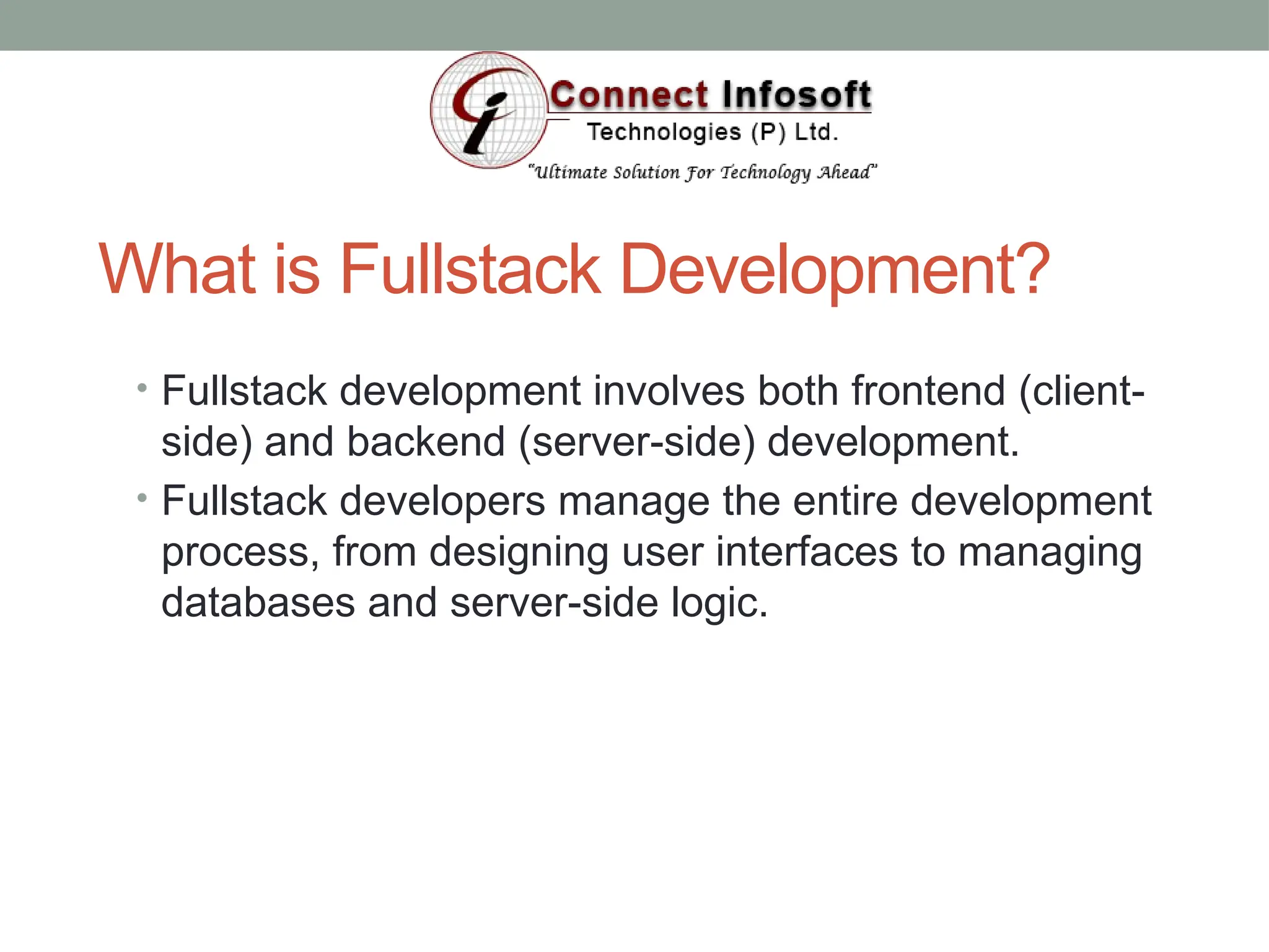 Fullstack Developers & Development Services | PPT
