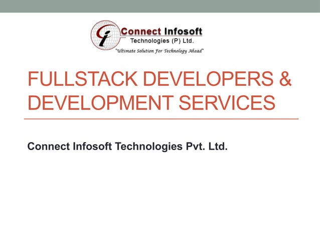 Fullstack Developers & Development Services | PPT