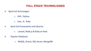 Introduction about Full stack Development | PPTX