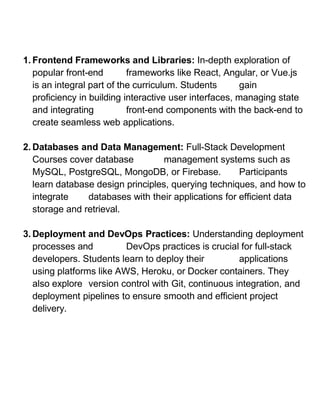 Full Stack Development Course | PPTX