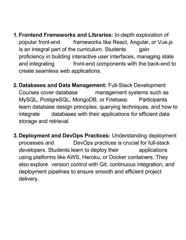Full Stack Development Course | PPTX