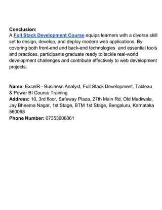 Full Stack Development Course | PPTX