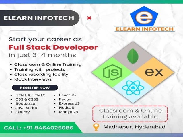 Full Stack Development training in Hyderabad | PPT