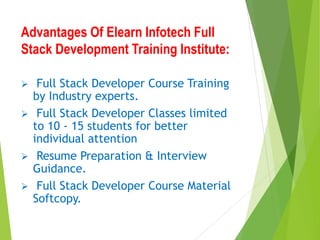 Full Stack Development training in Hyderabad | PPTX