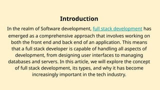 Full Stack Development_ Understanding its Types and Importance.pptx