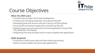 Full Stack Development using Java Course Intro.pptx | Web Development | Internet