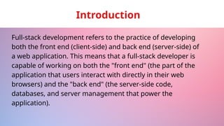 full Stack Dev python ppt by Zubu Academy Pune | PPT