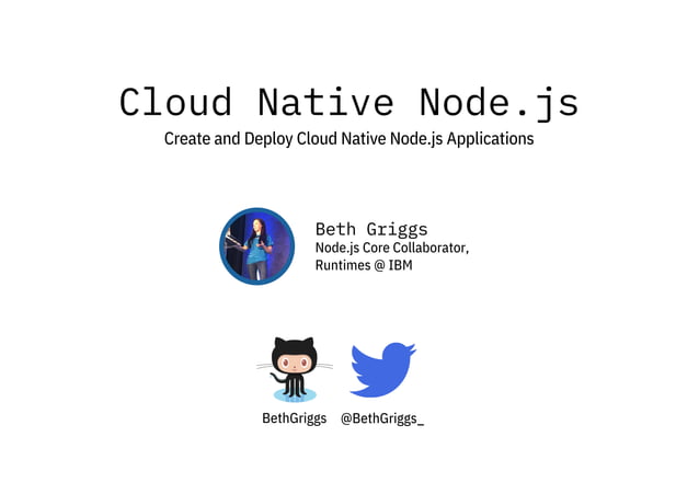 FullStack London - Cloud Native Node.js