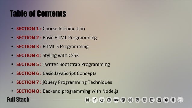 The Full Stack Web Development | PPT