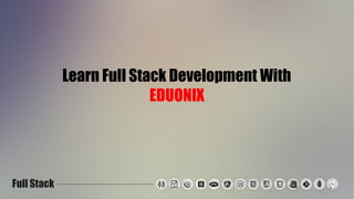 The Full Stack Web Development | ODP