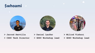 Full Stack React Workshop [CSSC x GDSC] | PPT